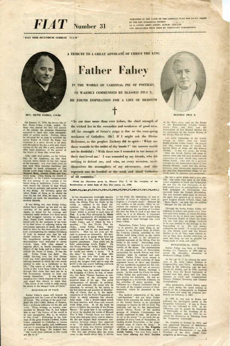 Highlights from the Catholic Right Ephemera collection: Fiat newspapers ...