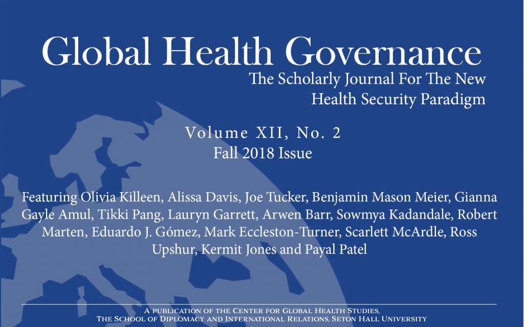 Fall 2018 Issue | Global Health Governance