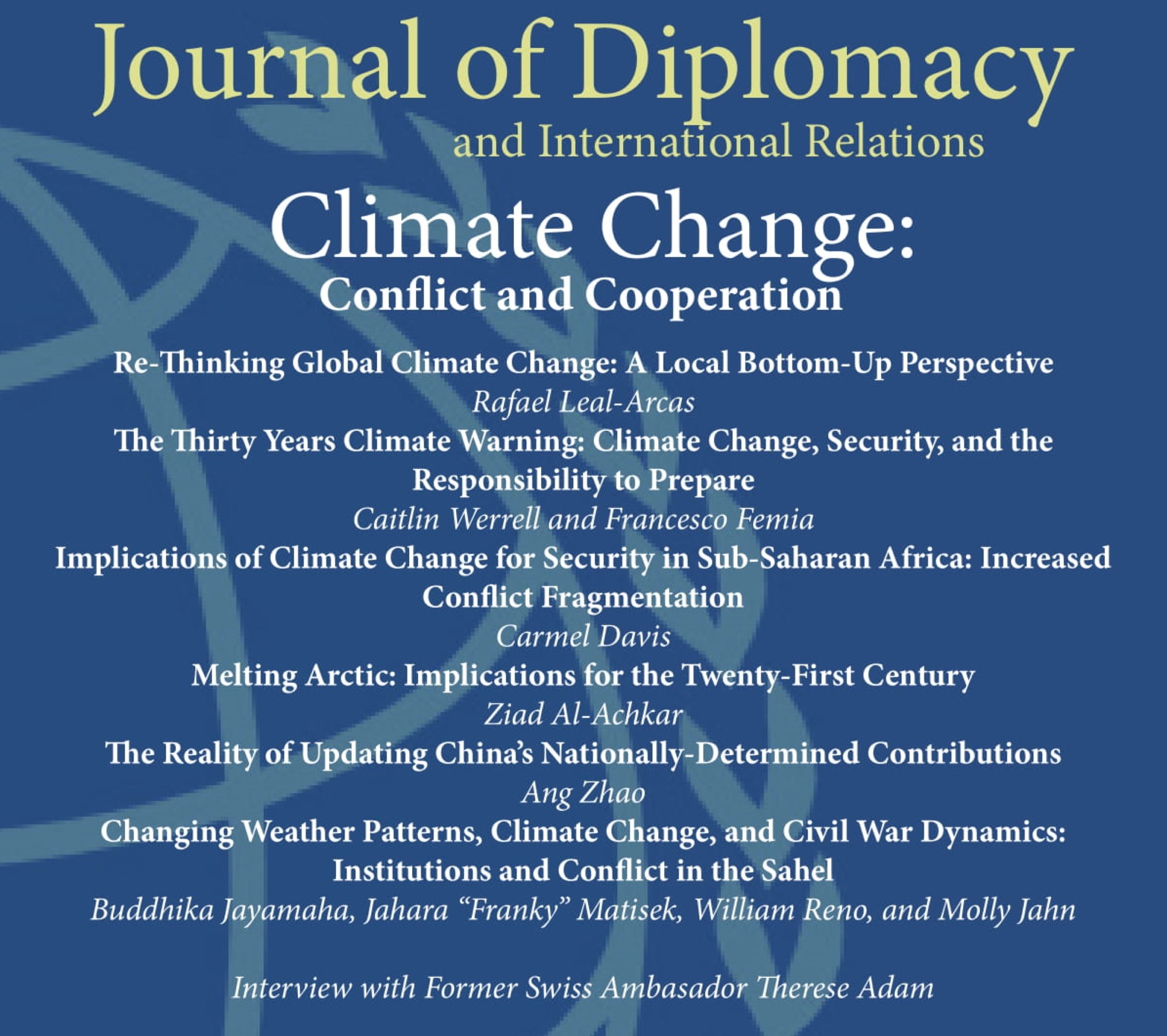 Climate Change: Conflict and Cooperation | The Journal of Diplomacy and ...