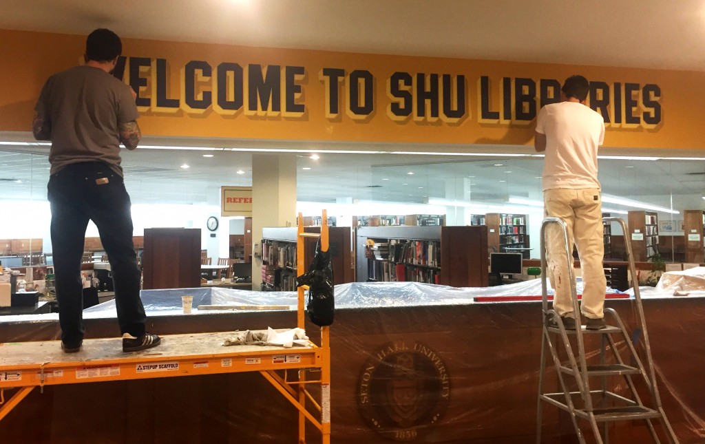 Hand-painted ‘Welcome to SHU Libraries’ Sign Added to Walsh Library ...