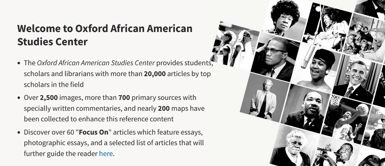 Oxford African American Studies Center – University Libraries